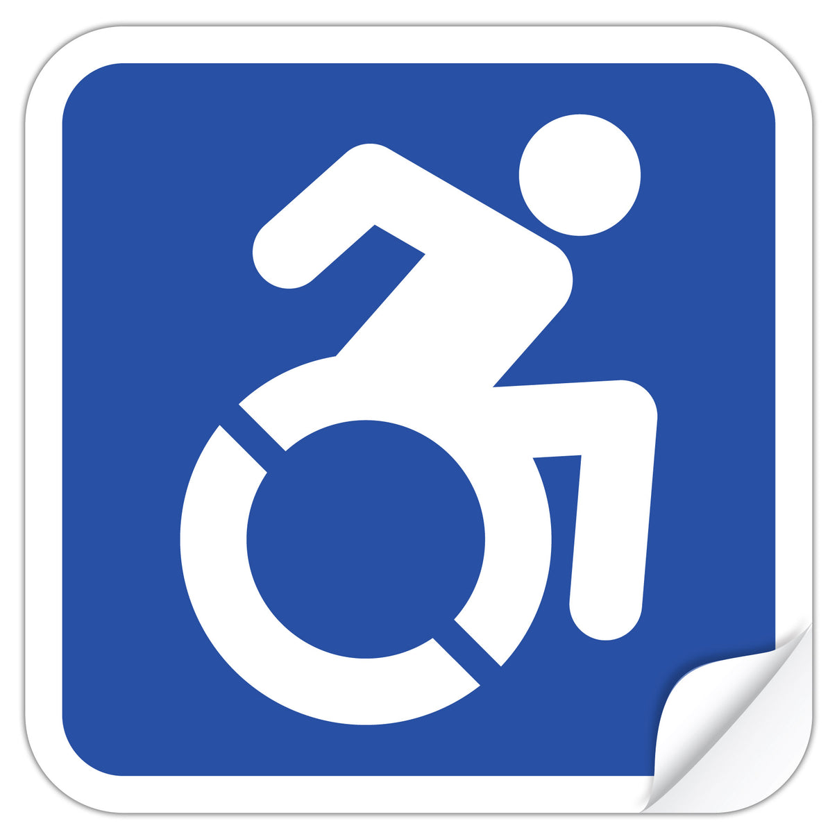 Handicap Access Sign Labels | ADA access stickers - Updated ISA symbol ...